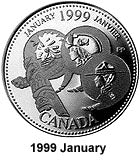 Canada Nickel 1999 25 cents (Elizabeth II) 5.05gr .999