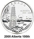 Canada Steel 2005 25 cents (Elizabeth II) 4.4gr .940