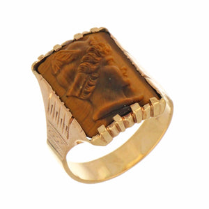 10kt Yellow Gold Tiger Eye Band Ring Vancouver