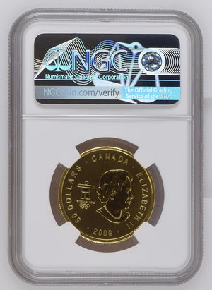 Canada Gold 2009 $50 Thunderbird - Vancouver Olympic Games MS 1oz, .99